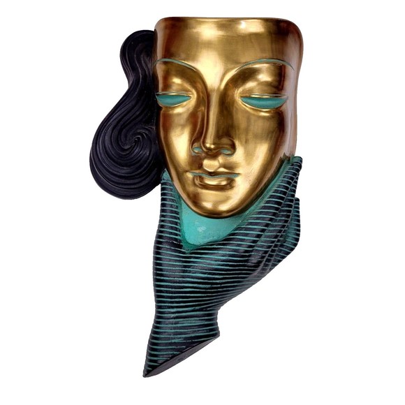 Handmade | Art | Wall Face Mask Peter Ludwig Achatit Handarbeit Germany ...